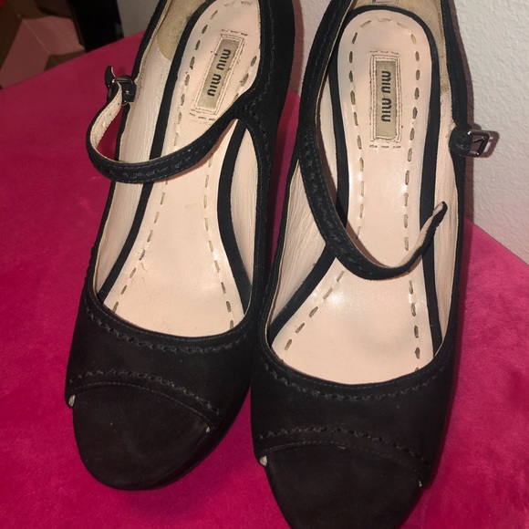 Miu Miu | Shoes | Miu Miu Platform Wedge Shoes 0authentic | Poshmark
